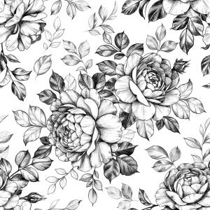 Watercolor Peony Floral Wallpaper Mural • Wallmur®