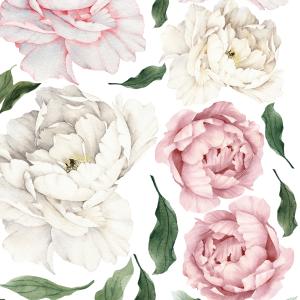 Watercolor Peony Floral Wallpaper Mural • Wallmur®