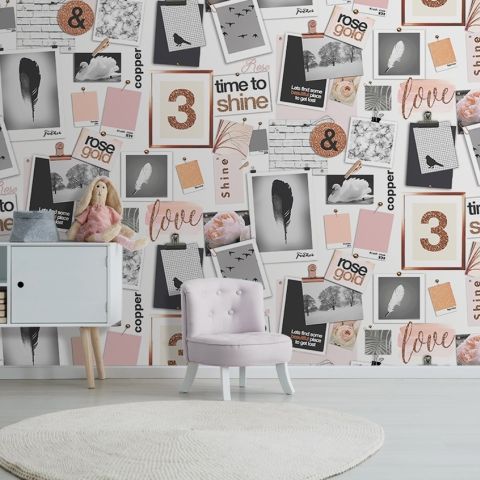 Colorful Picture Board Wallpaper Mural • Wallmur®