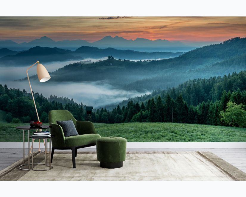 Mountain Scenic Landscape Wallpaper Mural • Wallmur®