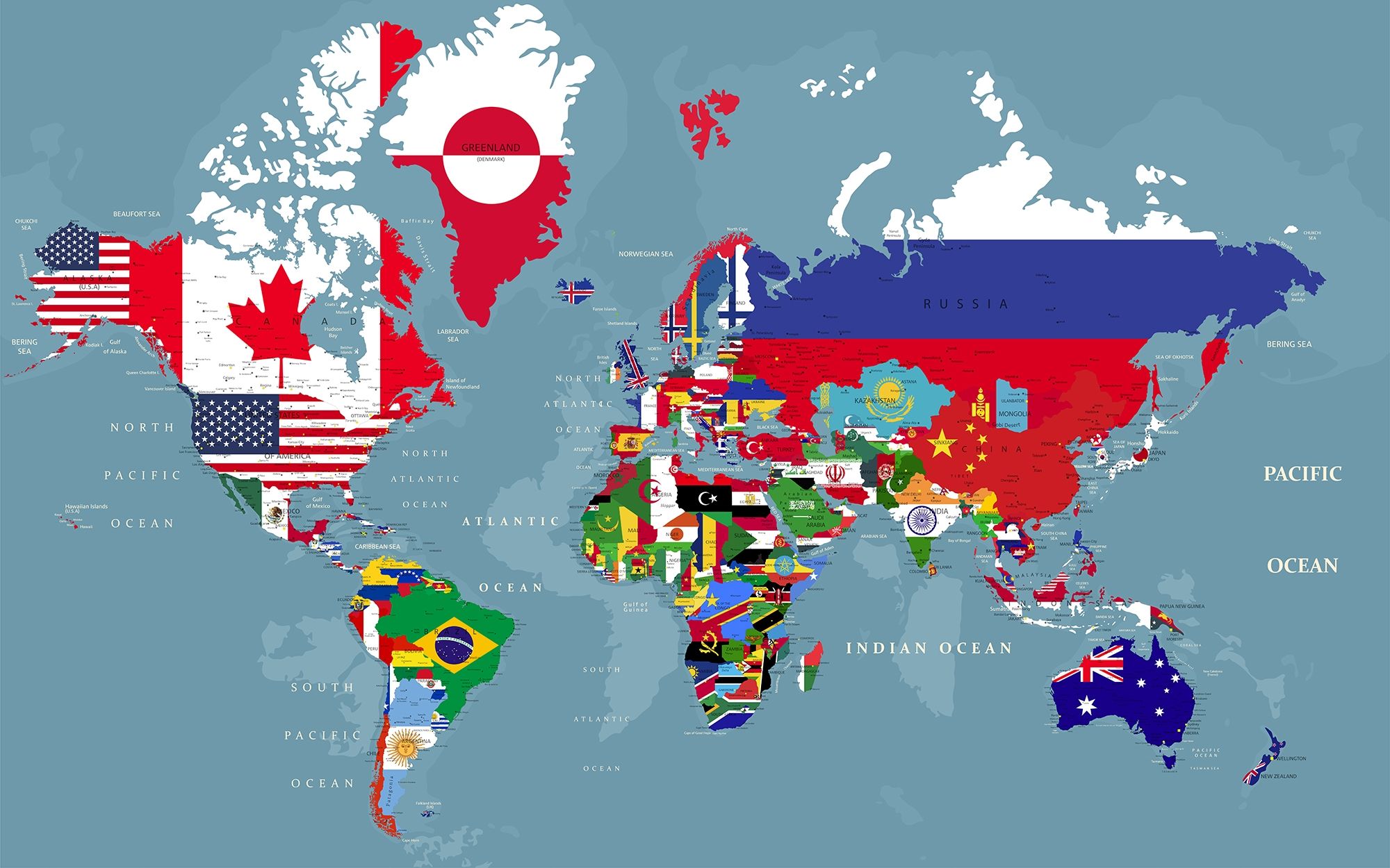 World Flags Map