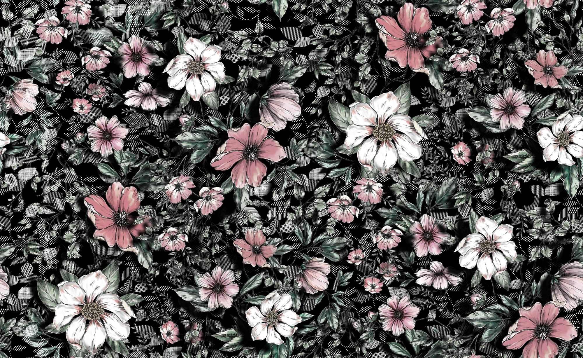 Black And White Floral Tumblr Background