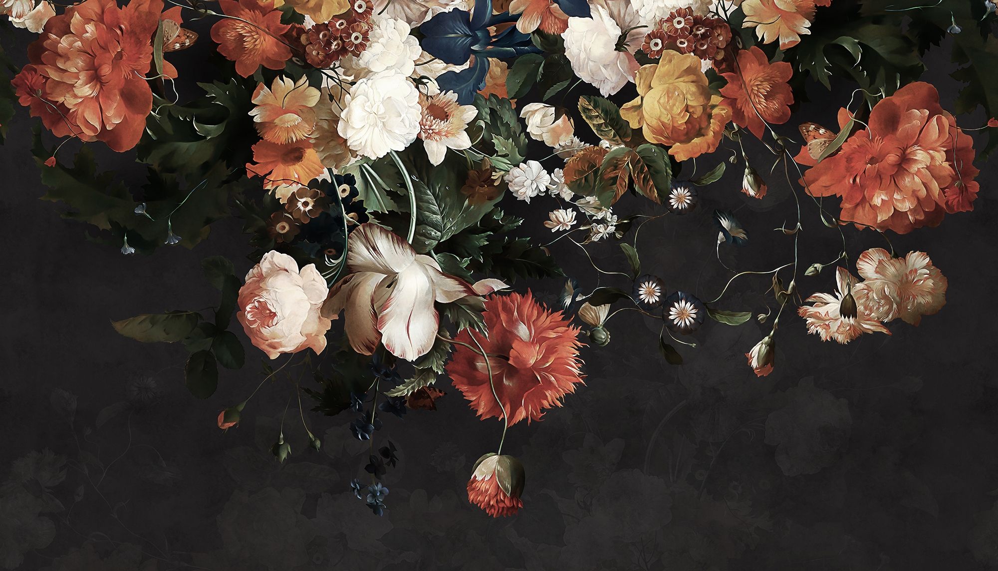 Dark Floral Background