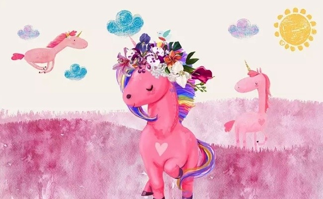 cute unicorn background