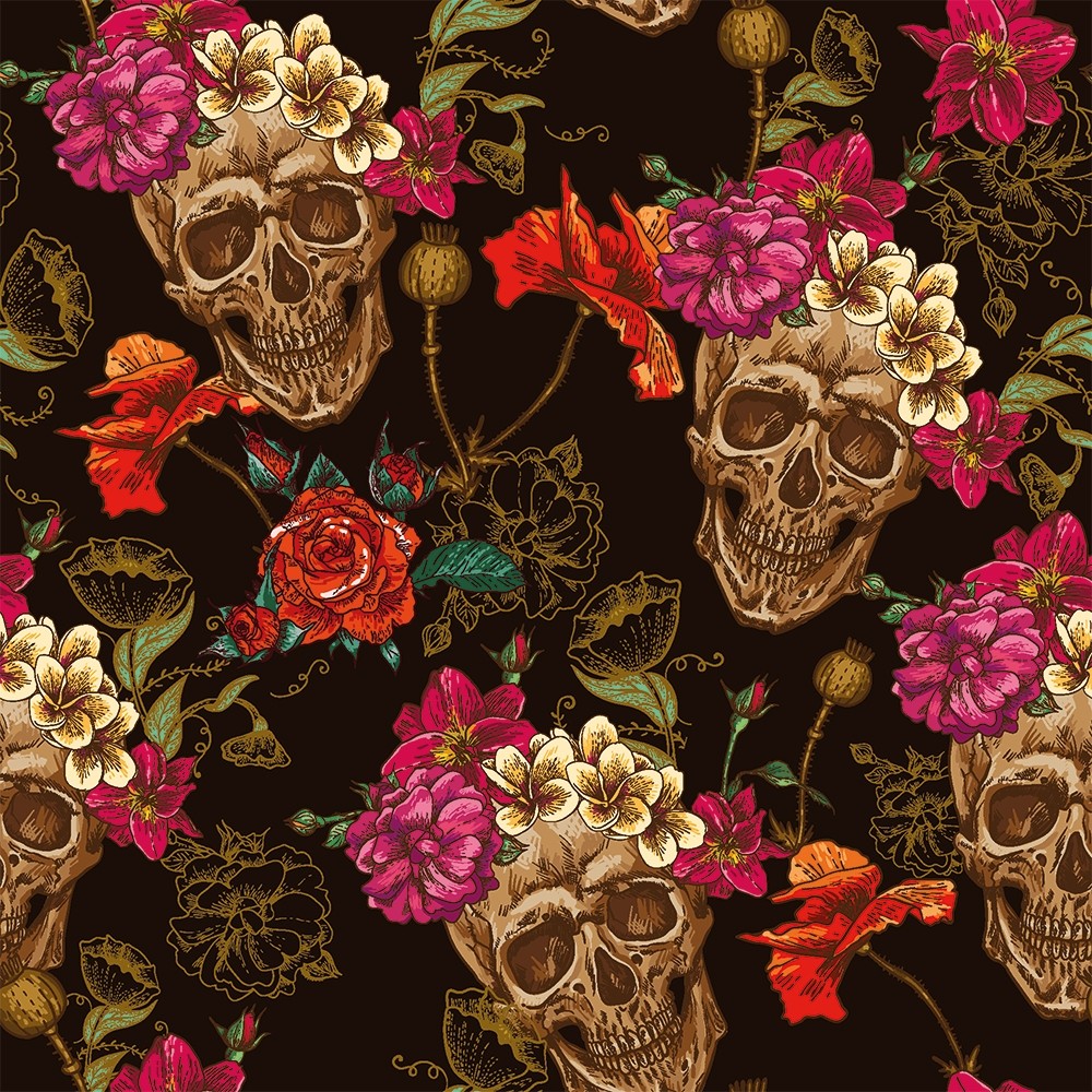 skull pattern wallpaper