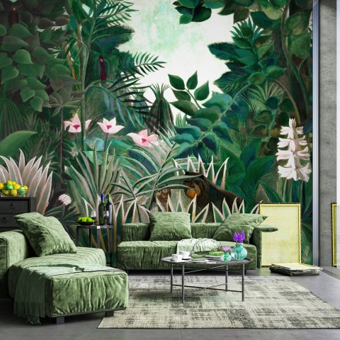 Exotic Forest Painting Landscape Wallpaper Mural • Wallmur®