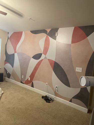 Boho Geometric Abstract Art Wallpaper Mural • Wallmur®