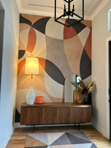 Boho Geometric Abstract Art Wallpaper Mural • Wallmur®