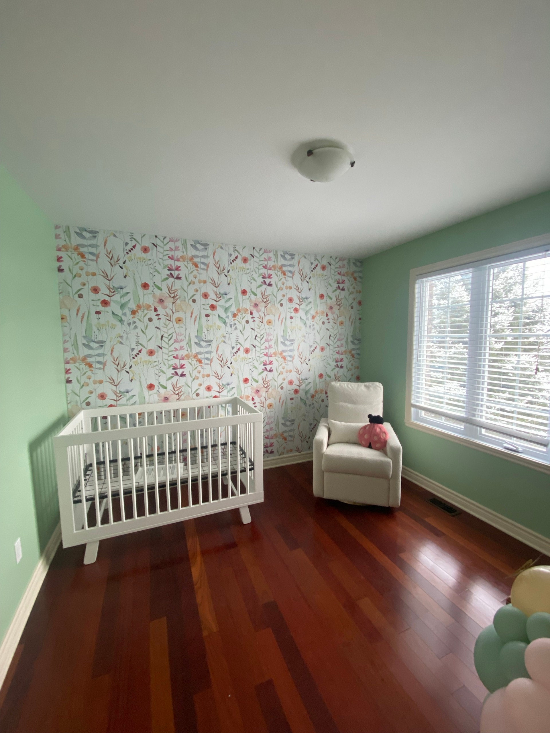 Watercolor Colorful Wildflower Garden Wallpaper Mural • Wallmur®
